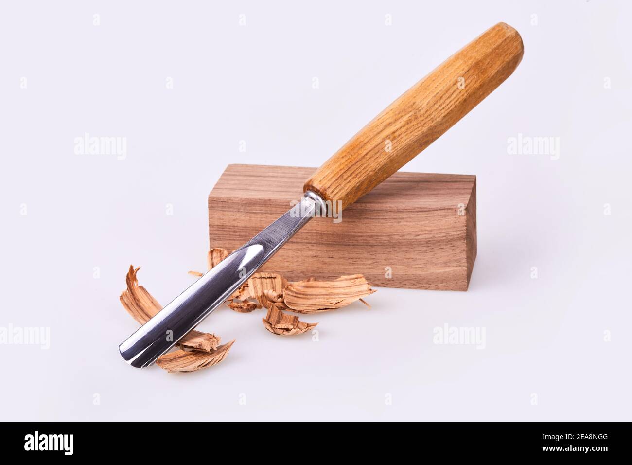 Chisel for carving wood, sculpture tool isolated on white background ...