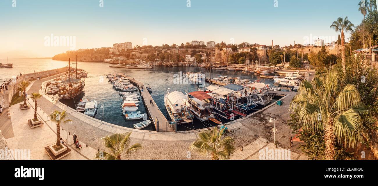 04 September 2020, Antalya, Turkey: Idyllic landscape view of the old ...