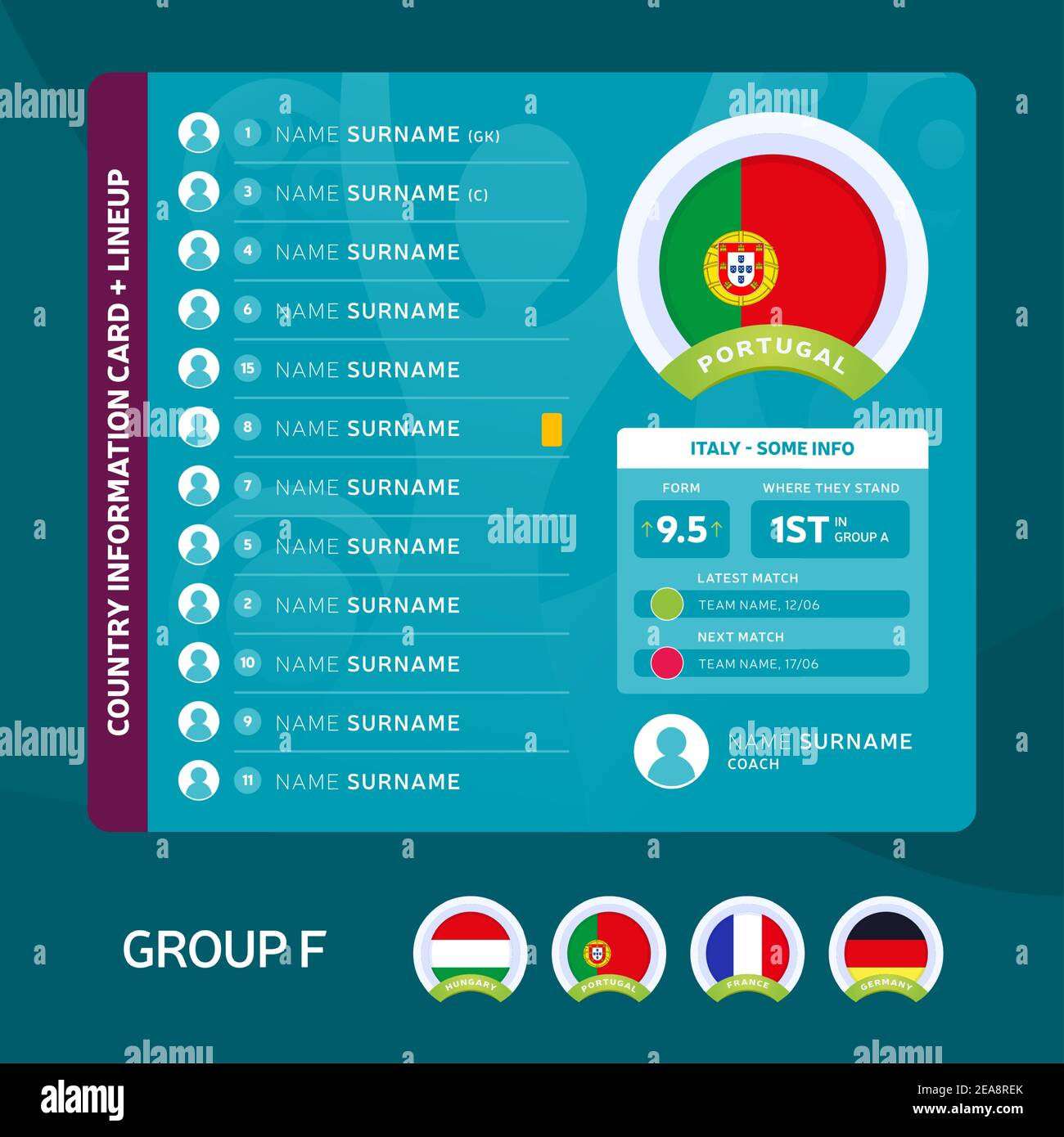 Football lineup Stock Vector Images - Alamy