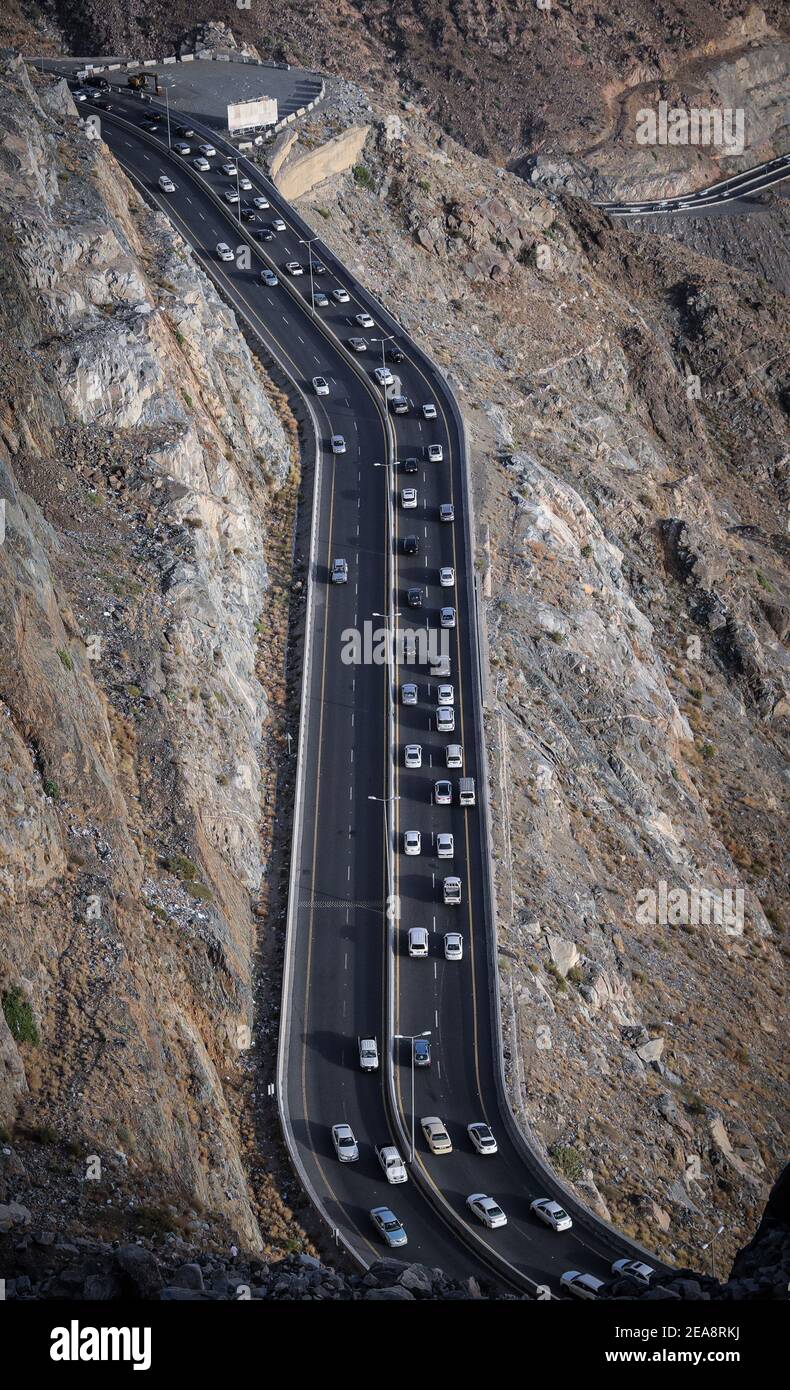 Taif KSA . Zigzag road in Al Taif, Saudi Arabia Stock Photo - Alamy