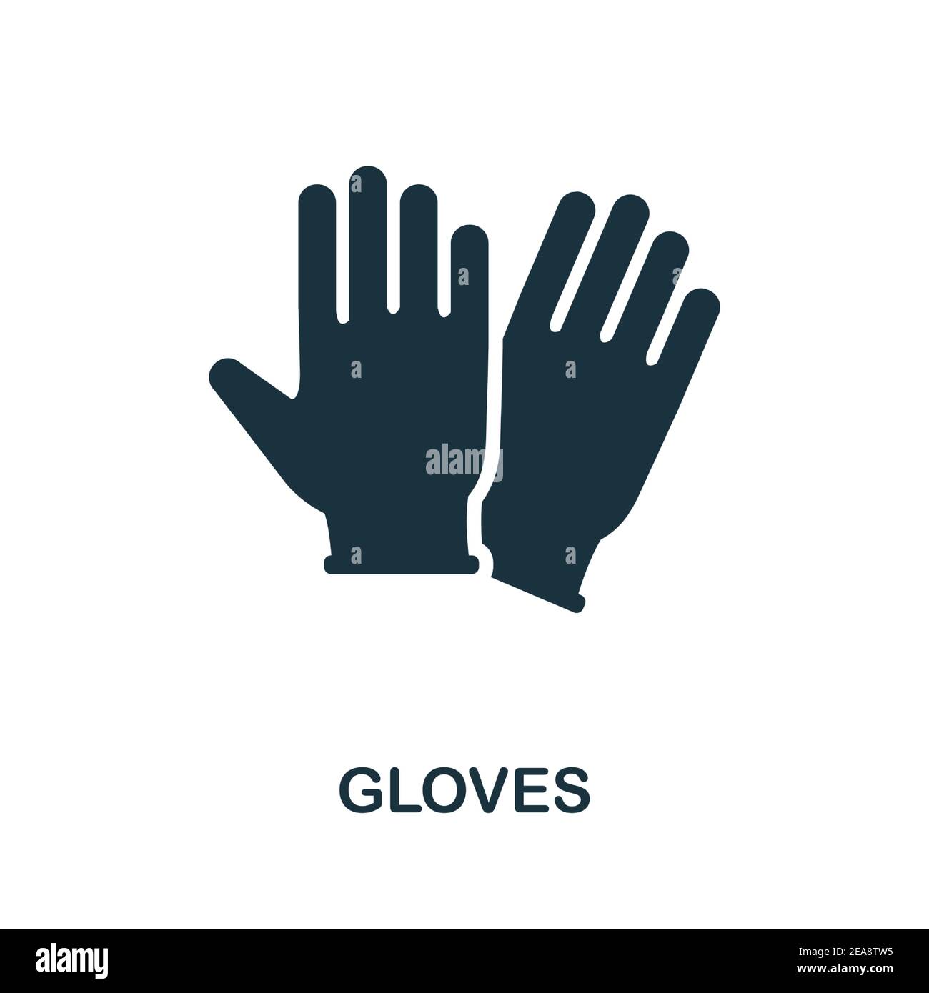 Gloves icon. Simple element from medical services collection. Filled ...