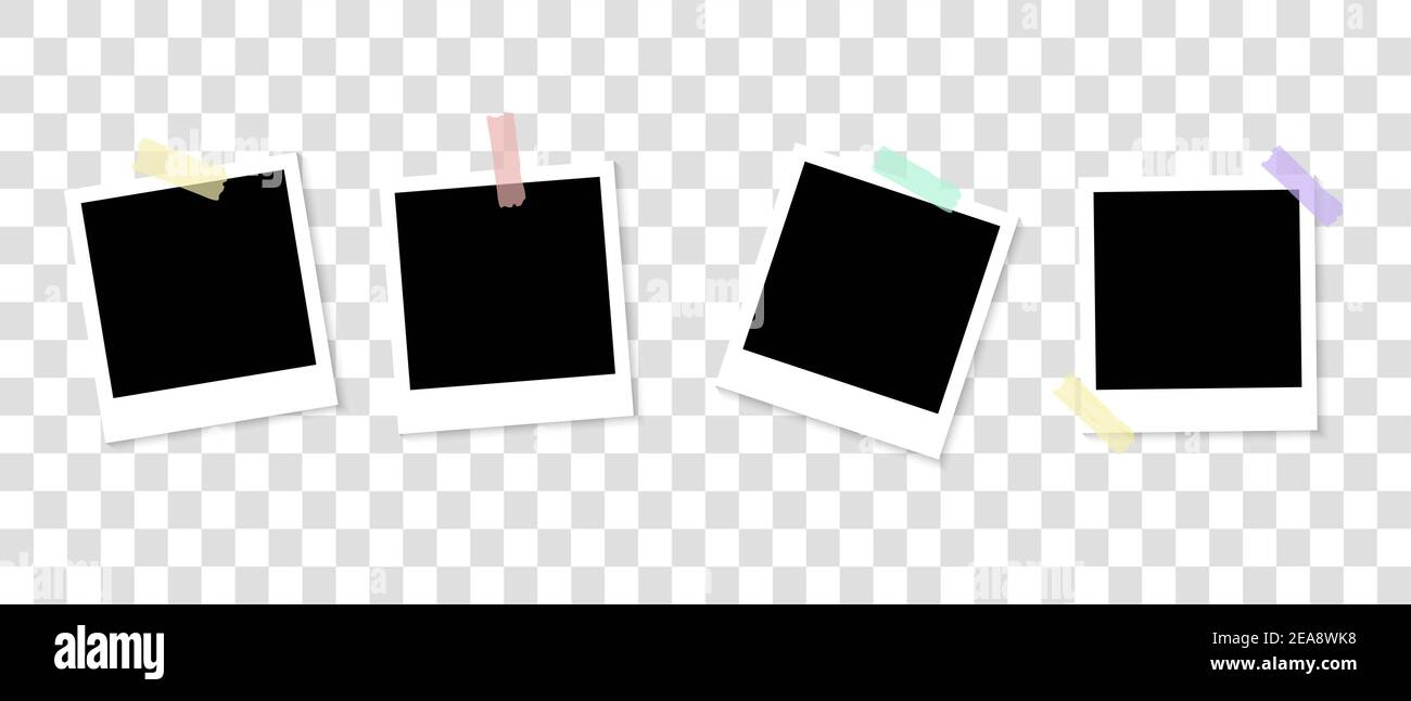 Photo Frame Collection. Polaroid photo frame set Stock Vector Image ...
