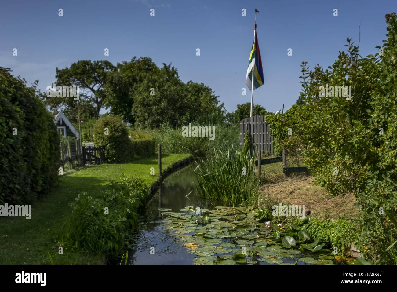 VOLENDAM, NETHERLANDS - Jul 29, 2019: A beautiful town of Volendam in ...
