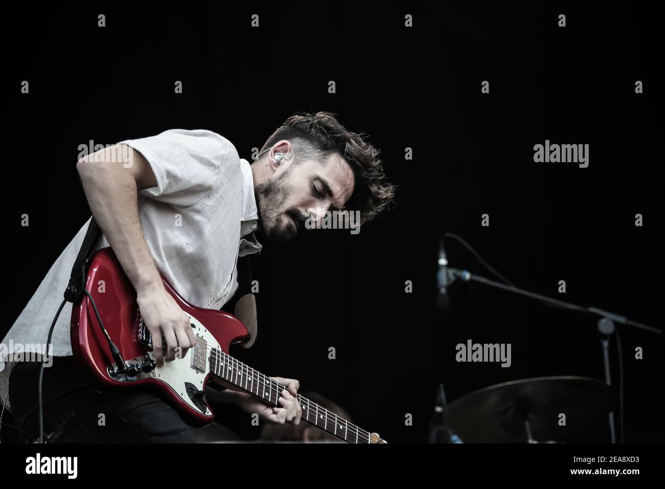 Taylor Rice of Local Natives performing live on stage as part of the ...