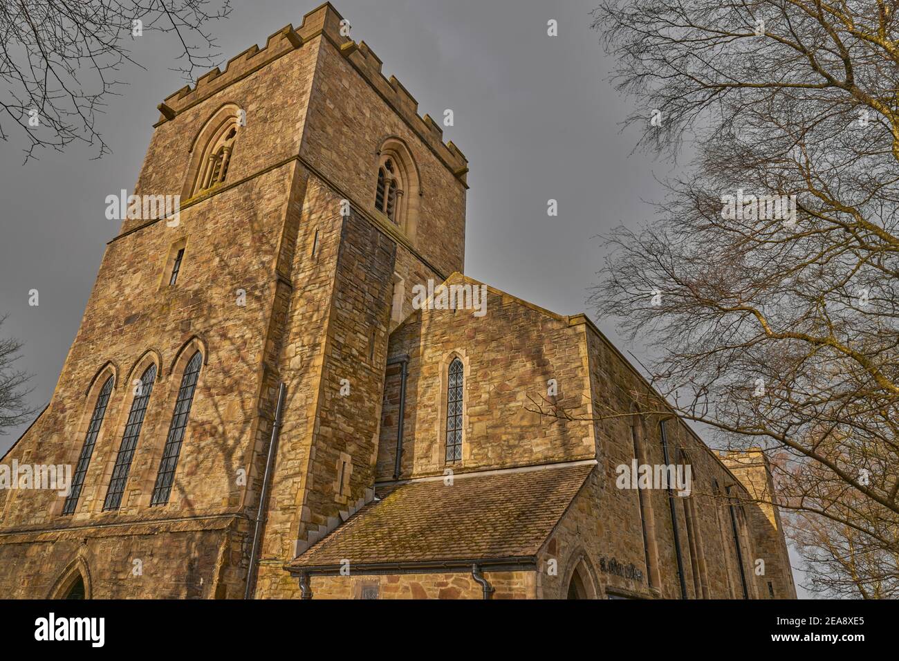Taken on a cold winters day, this is Saint Aidens Church in Sudden ...