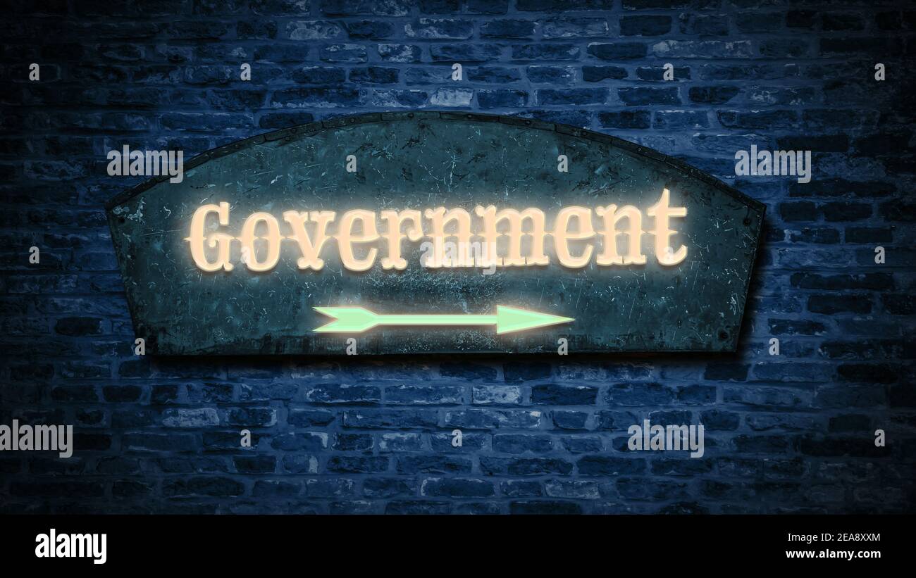 Street Sign the Direction Way to Government Stock Photo - Alamy