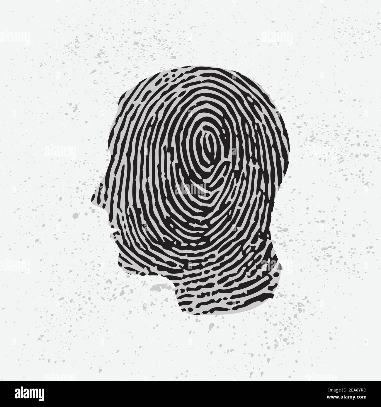 Face background with fingerprint Stock Vector Image & Art - Alamy