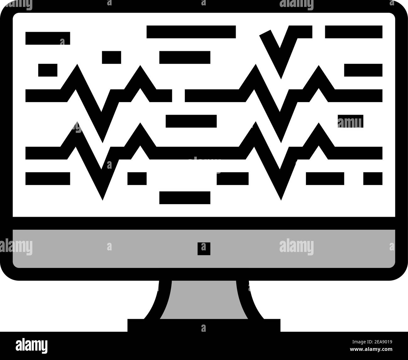 Sound waves screen Black and White Stock Photos & Images - Alamy