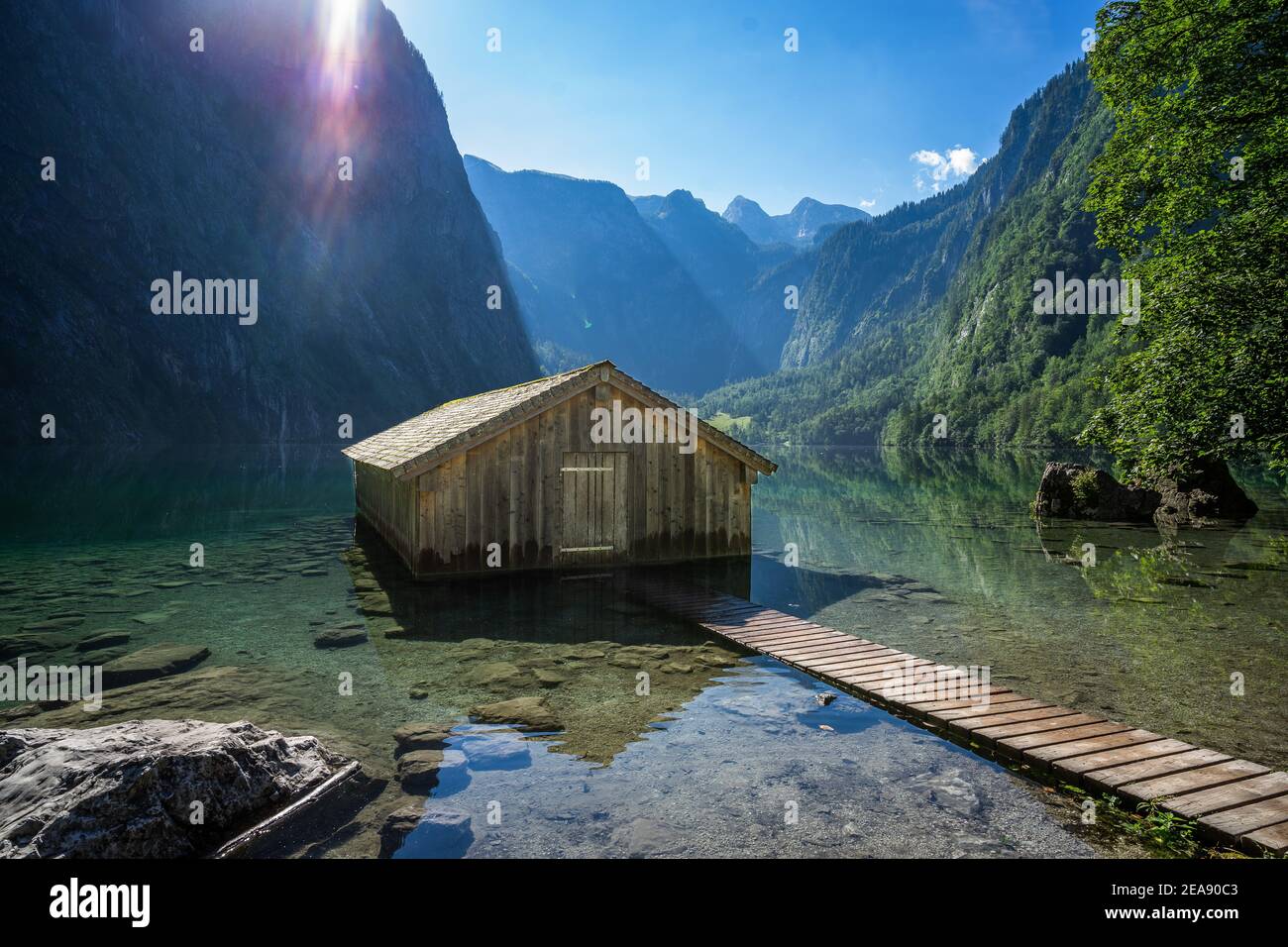 Stunning sunrise during summer sunrise Stock Photo - Alamy