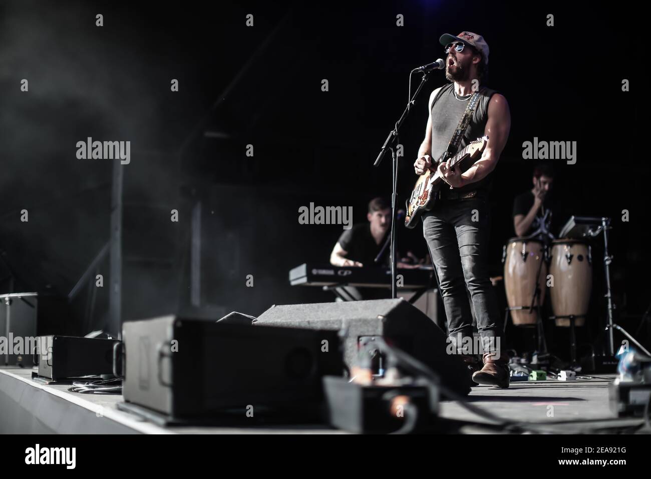 Matthew Houck of Phosphorescent performing live on stage as part of the ...