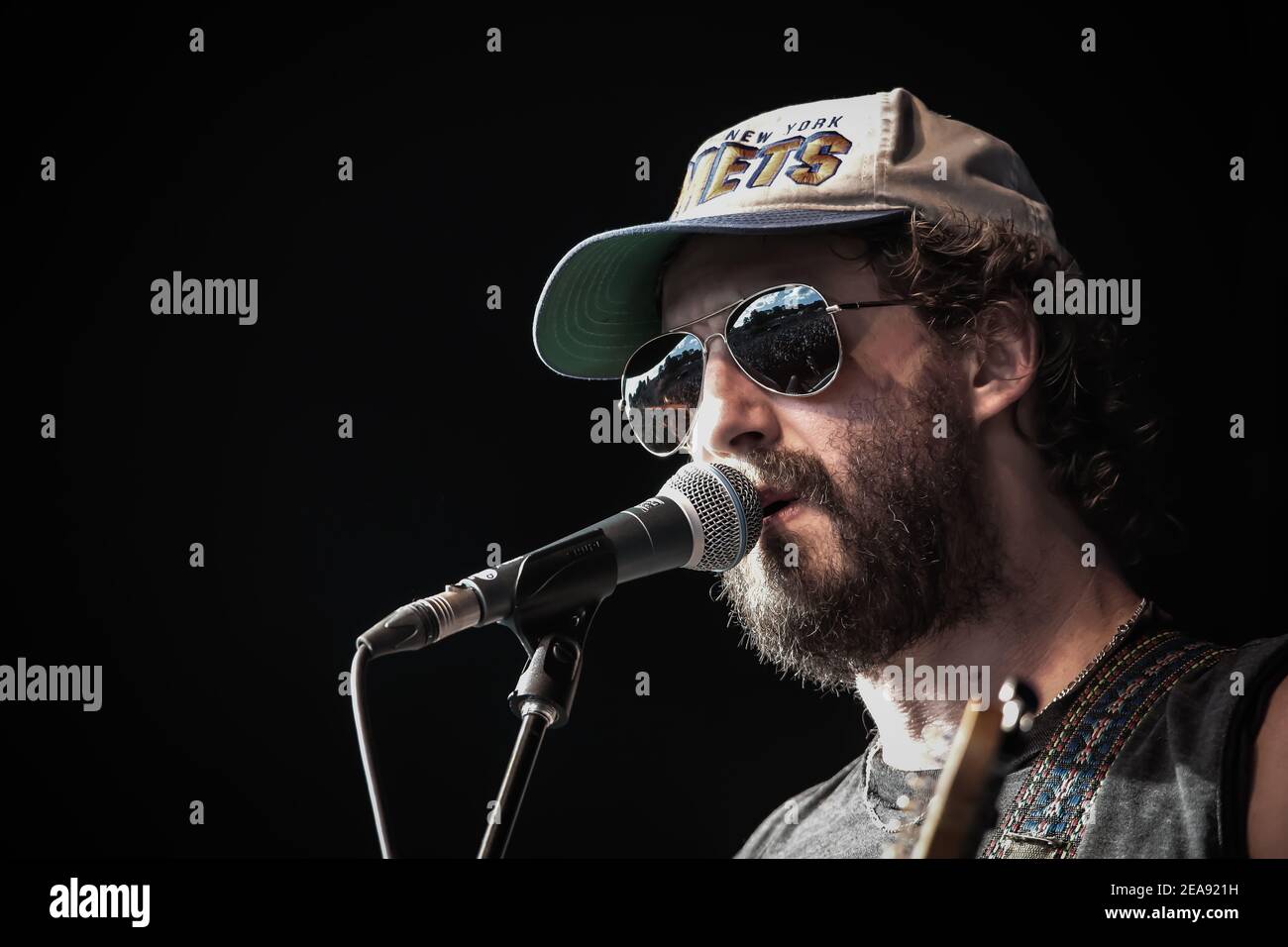 Matthew Houck of Phosphorescent performing live on stage as part of the ...