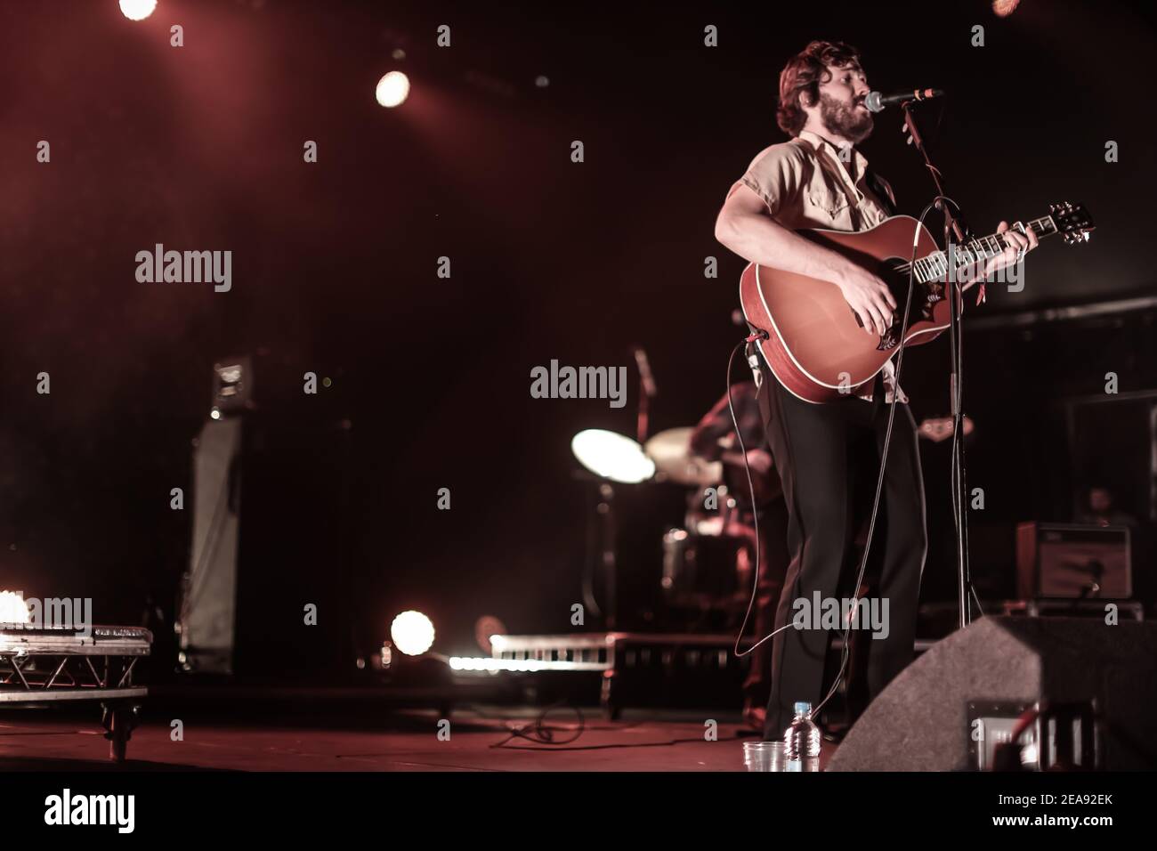 Tim Smith of Midlake performing live on stage as part of the Greenman ...