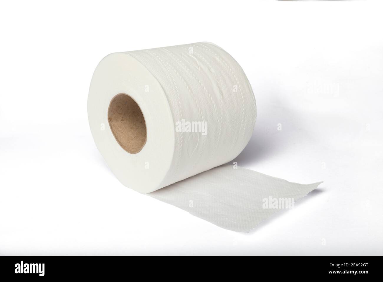 Toilet Paper on White Background Stock Photo - Alamy