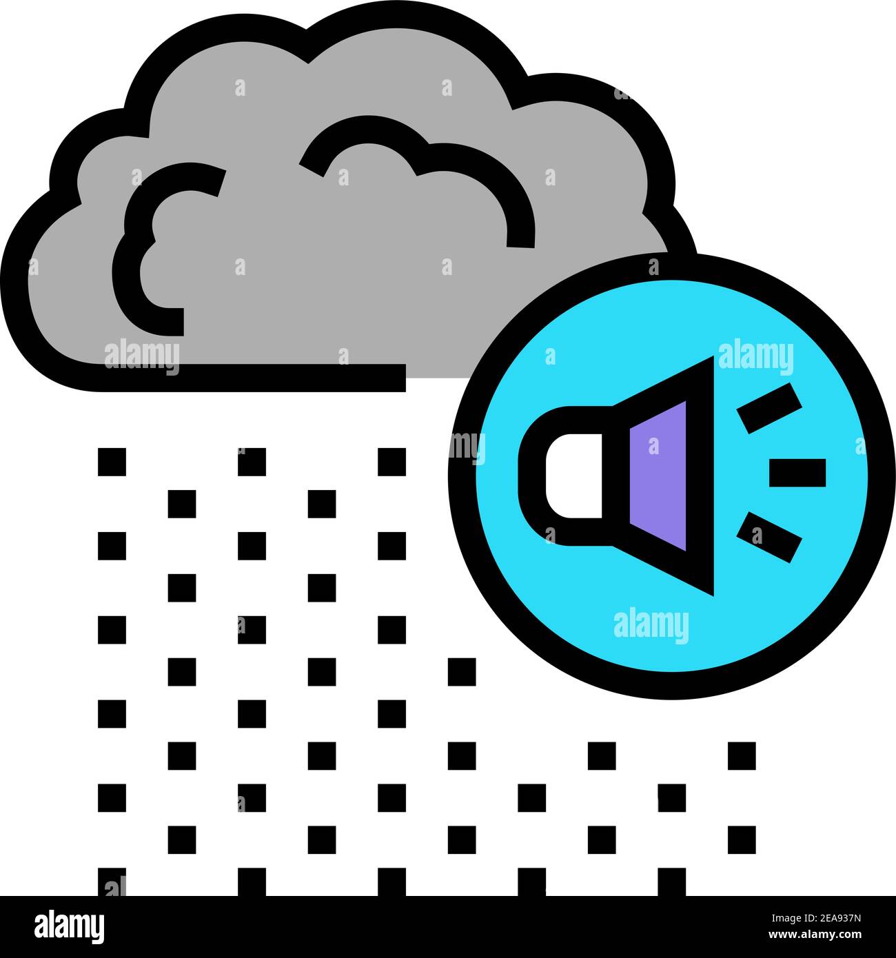 rain noise color icon vector illustration Stock Vector Image & Art - Alamy
