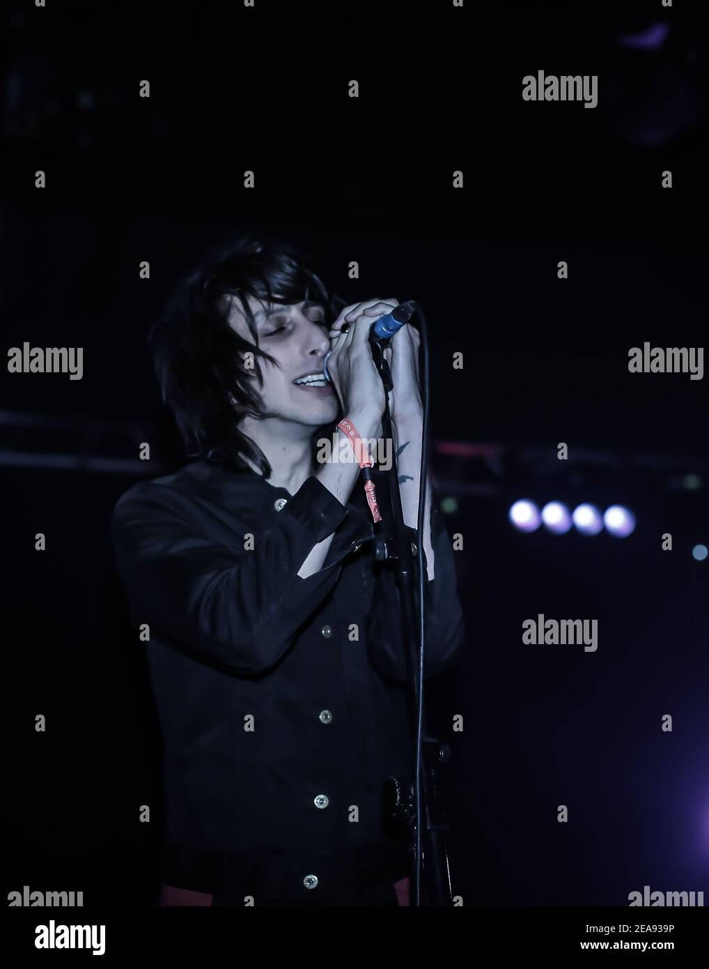 Faris Badwan of The Horrors performing live on stage as part of the ...
