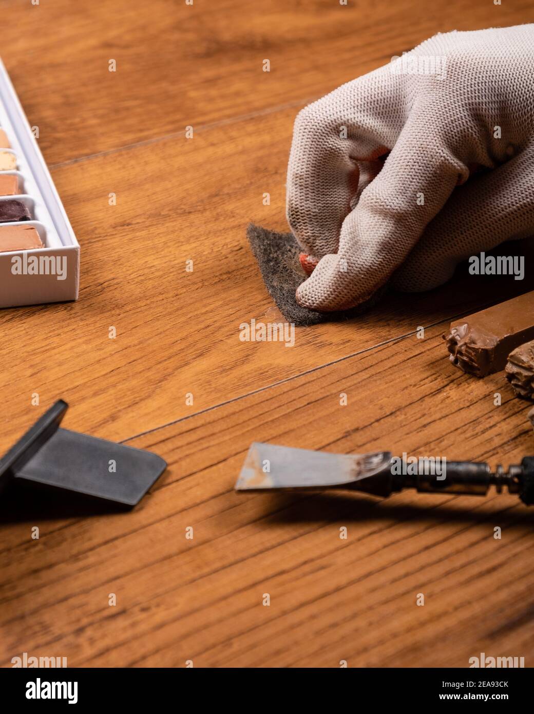 Floor repair wax hi-res stock photography and images - Alamy