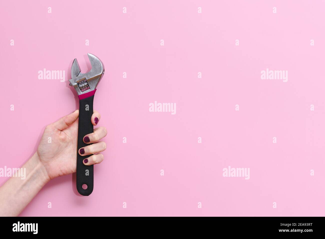 horizontal picture of the hand of a caucasian young woman holding an ...