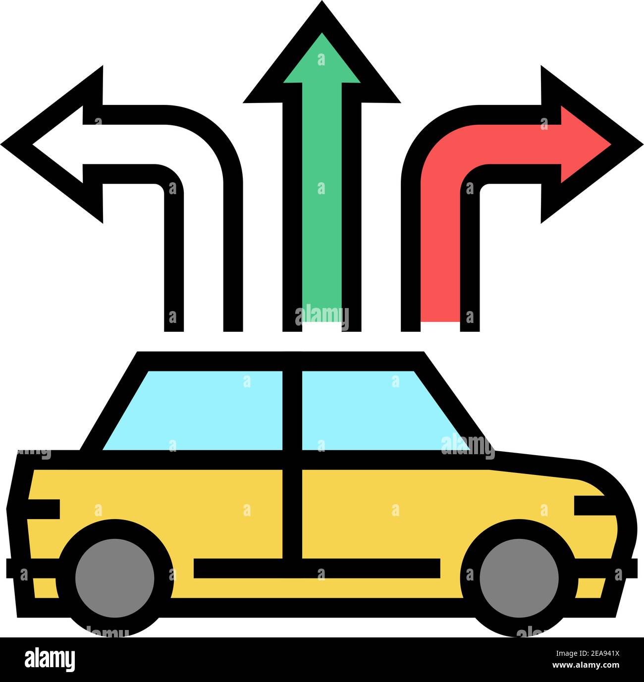 car directions color icon vector illustration Stock Vector Image & Art ...