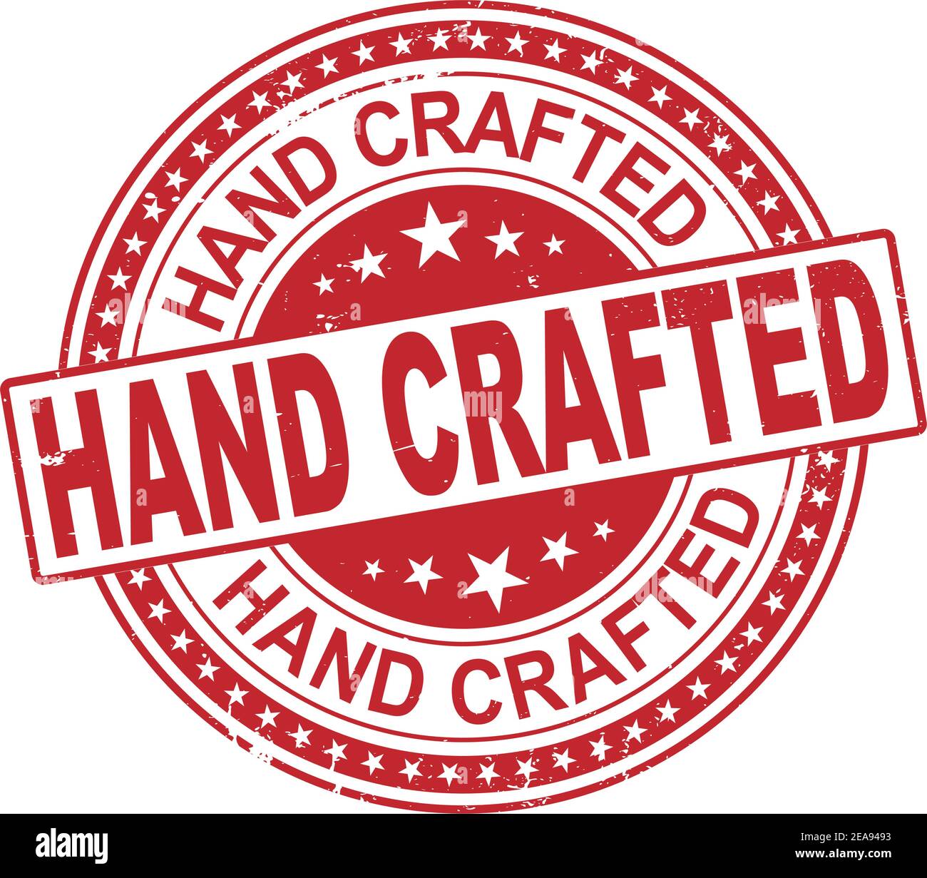 Hand crafted Vintage Stamp with grunge Vector Stock Vector Image & Art ...