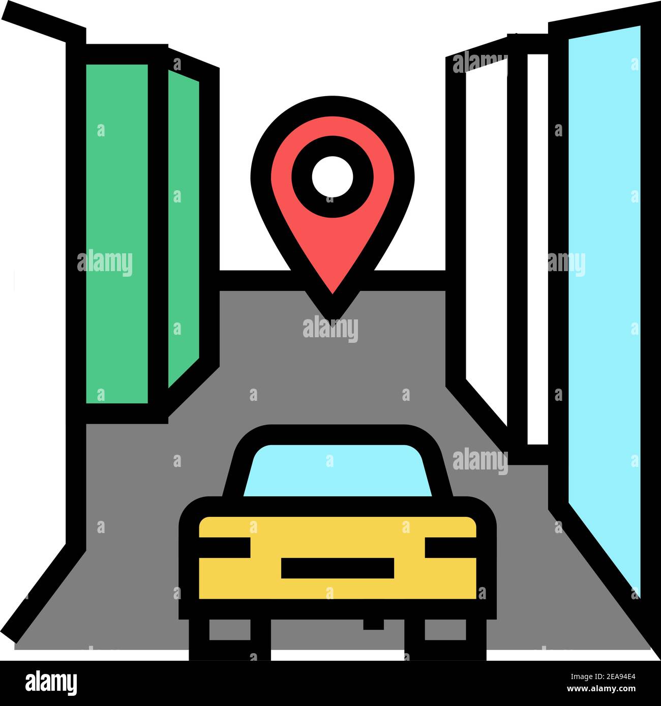 Car final destination color icon hi-res stock photography and images ...