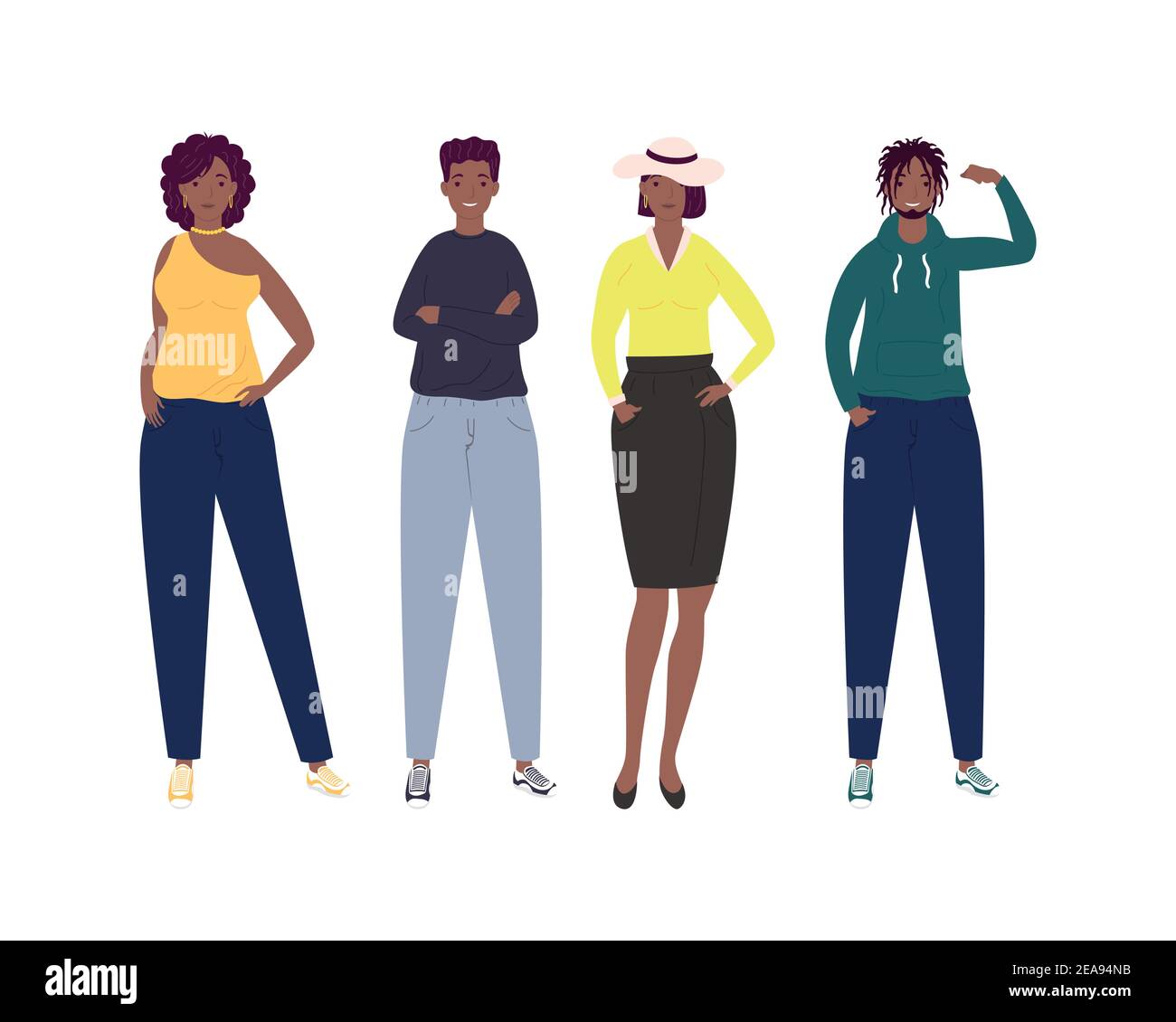 African american friends girls Stock Vector Images - Alamy