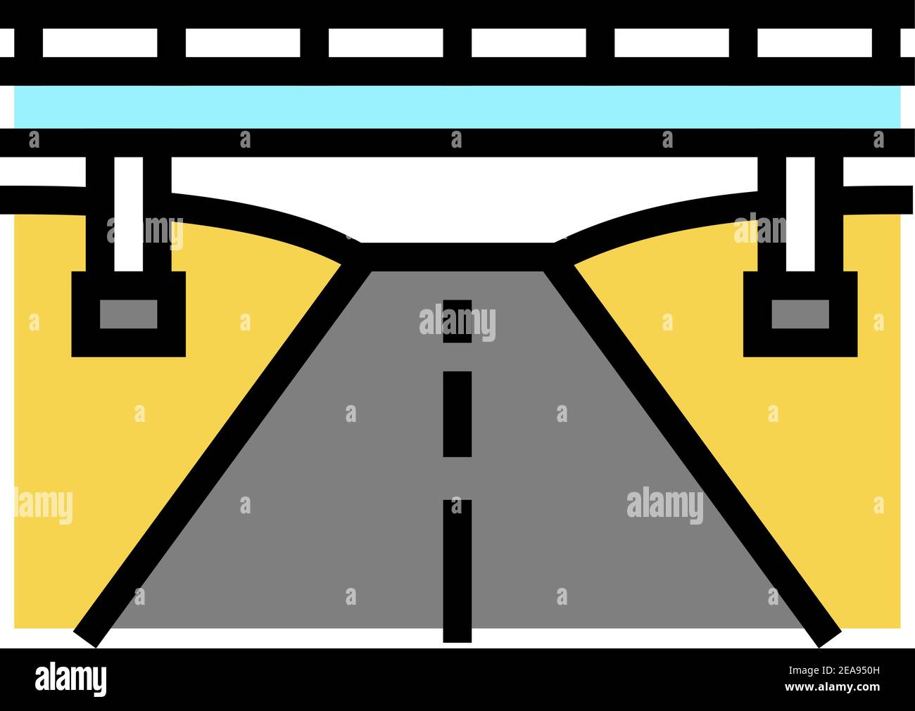 road and bridge color icon vector illustration Stock Vector Image & Art ...