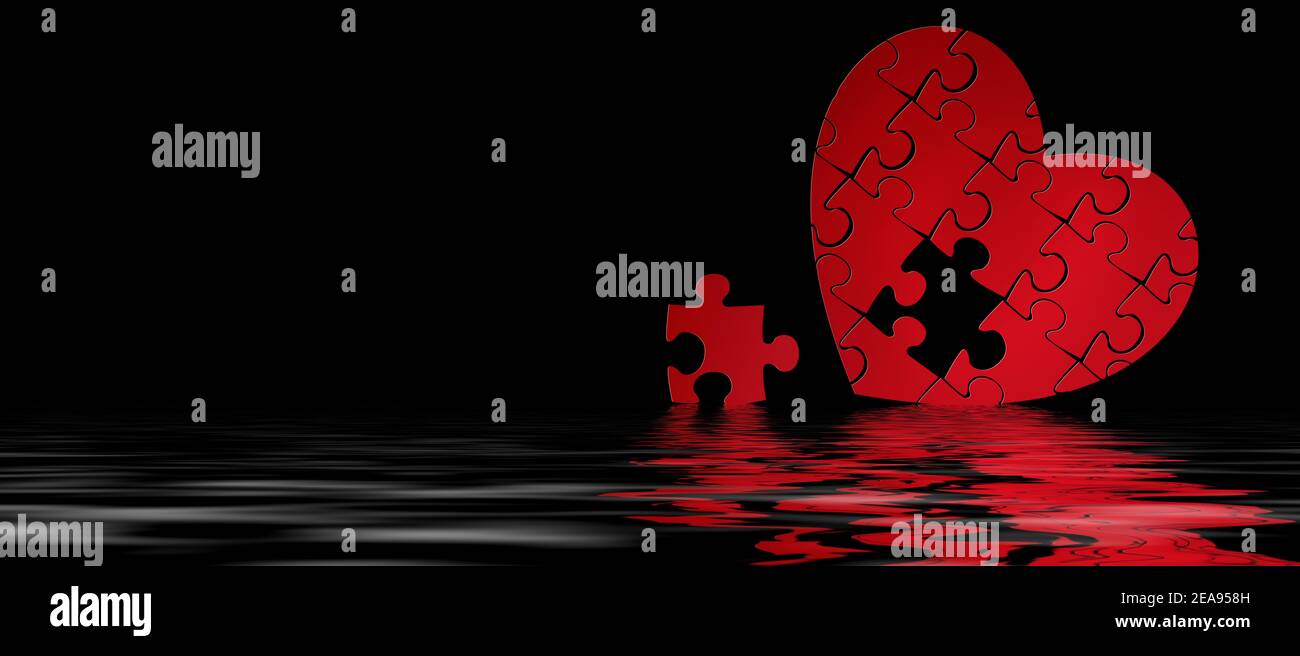 Incomplete heart puzzle hi-res stock photography and images - Alamy