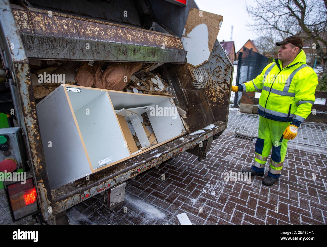 Techentin, Germany. 05th Feb, 2021. Sven Beckmann from the Ludwigslust ...