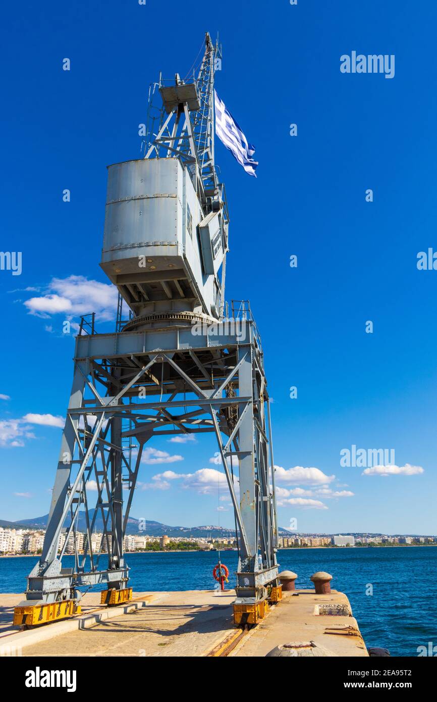 Port of Thessaloniki-Λιμάνι Θεσσαλονίκης.Busy seaport with oil & gas ...