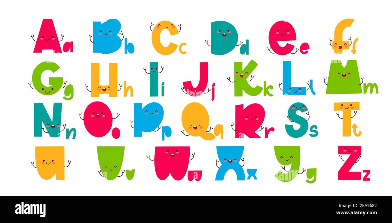 Cartoon Illustration Cute Capital Letter High Resolution Stock ...