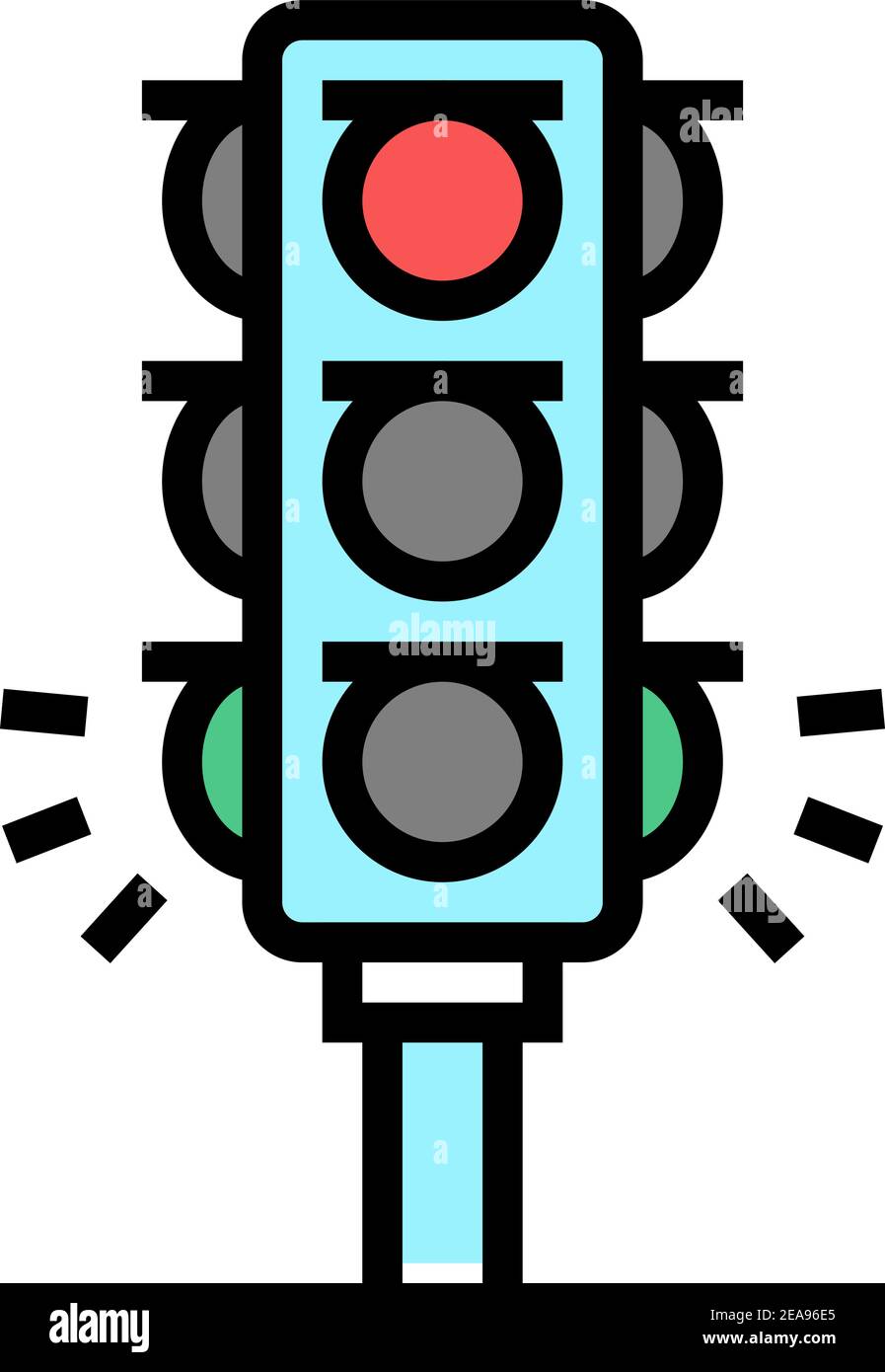 traffic light color icon vector illustration Stock Vector Image & Art ...