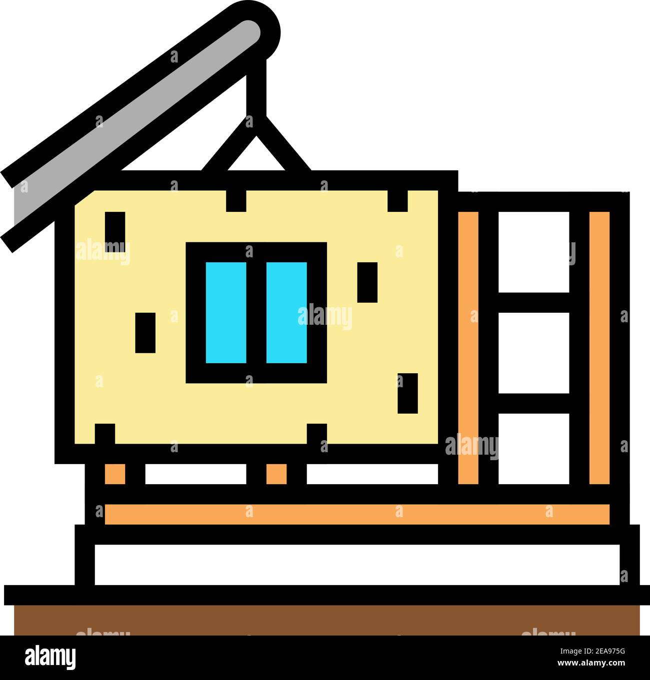 ready wall for building house color icon vector illustration Stock ...