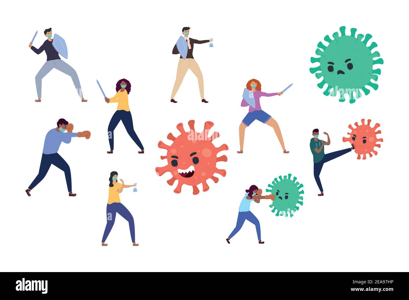 Male vs female fighting Stock Vector Images - Alamy