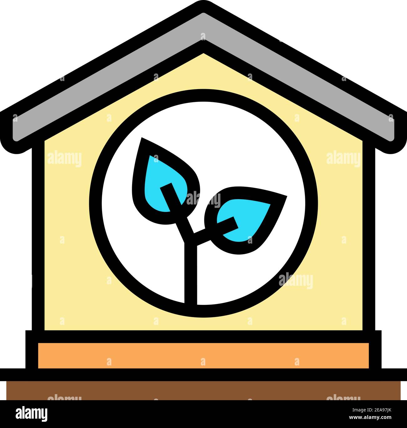 ecology clean house color icon vector illustration Stock Vector Image ...