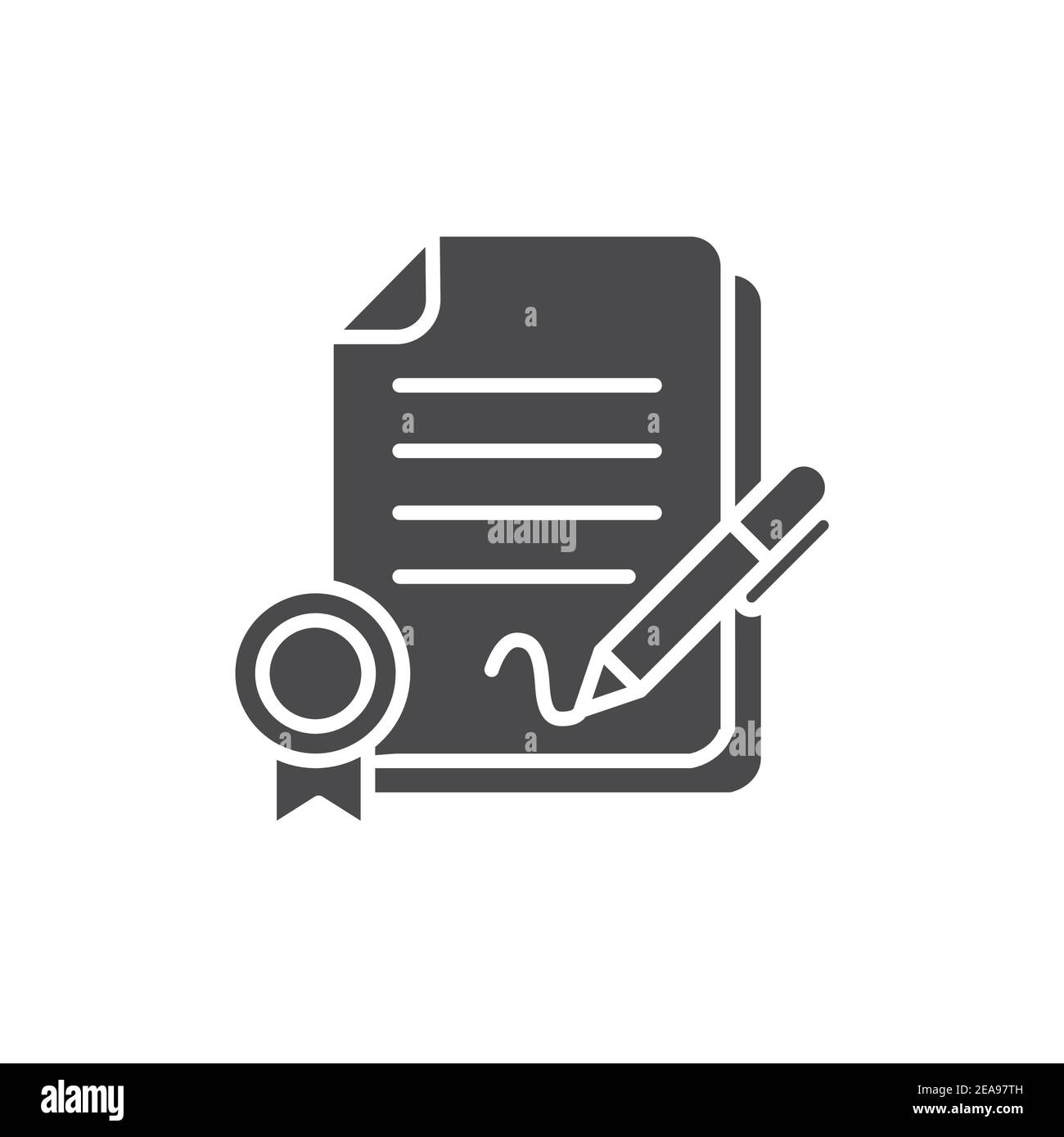 Conclusion contract glyph black icon. Event management. Sign for web ...