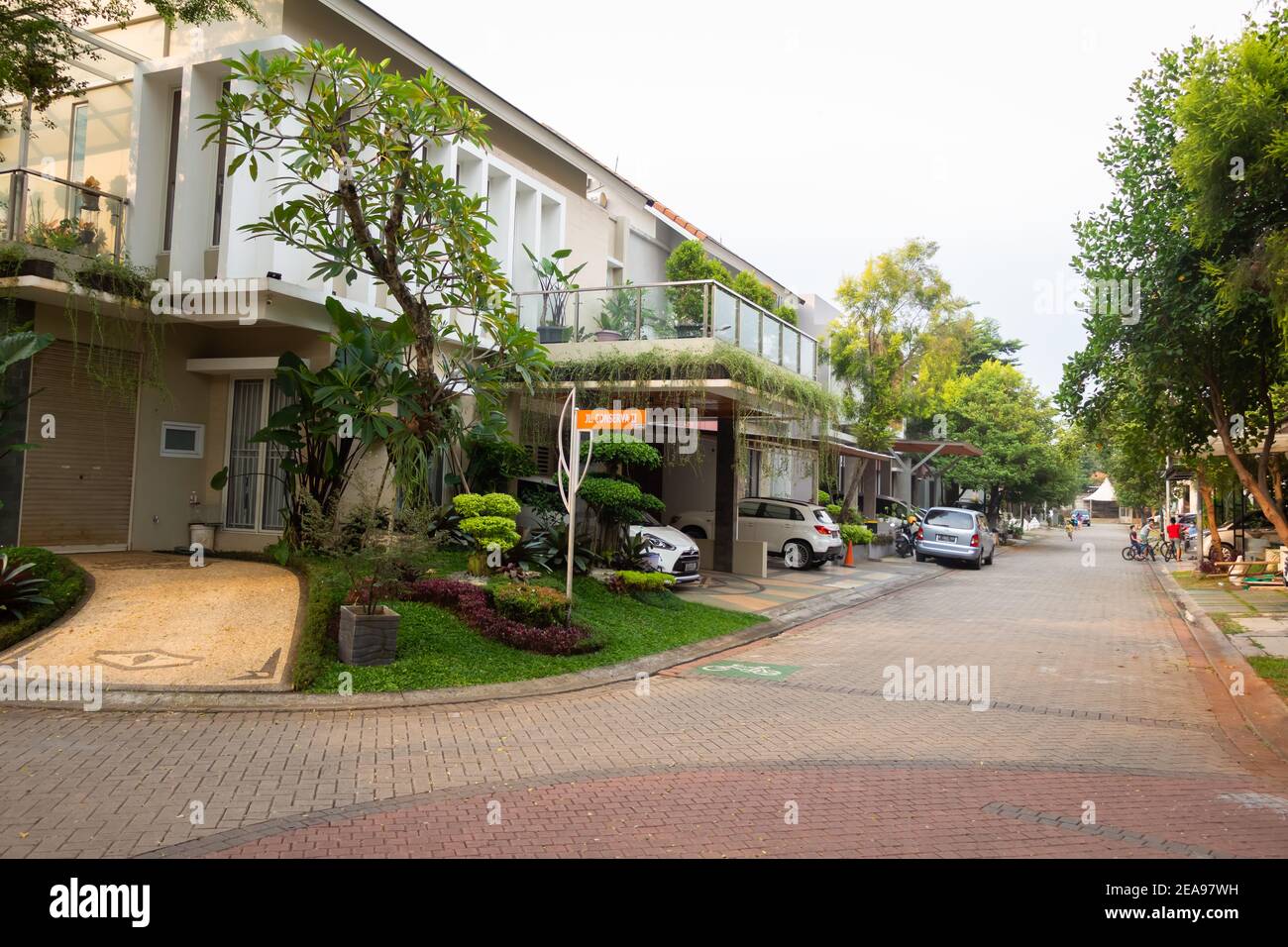 Jakarta, Indonesia - ‎June ‎24, ‎2020: A street in a typical middle ...