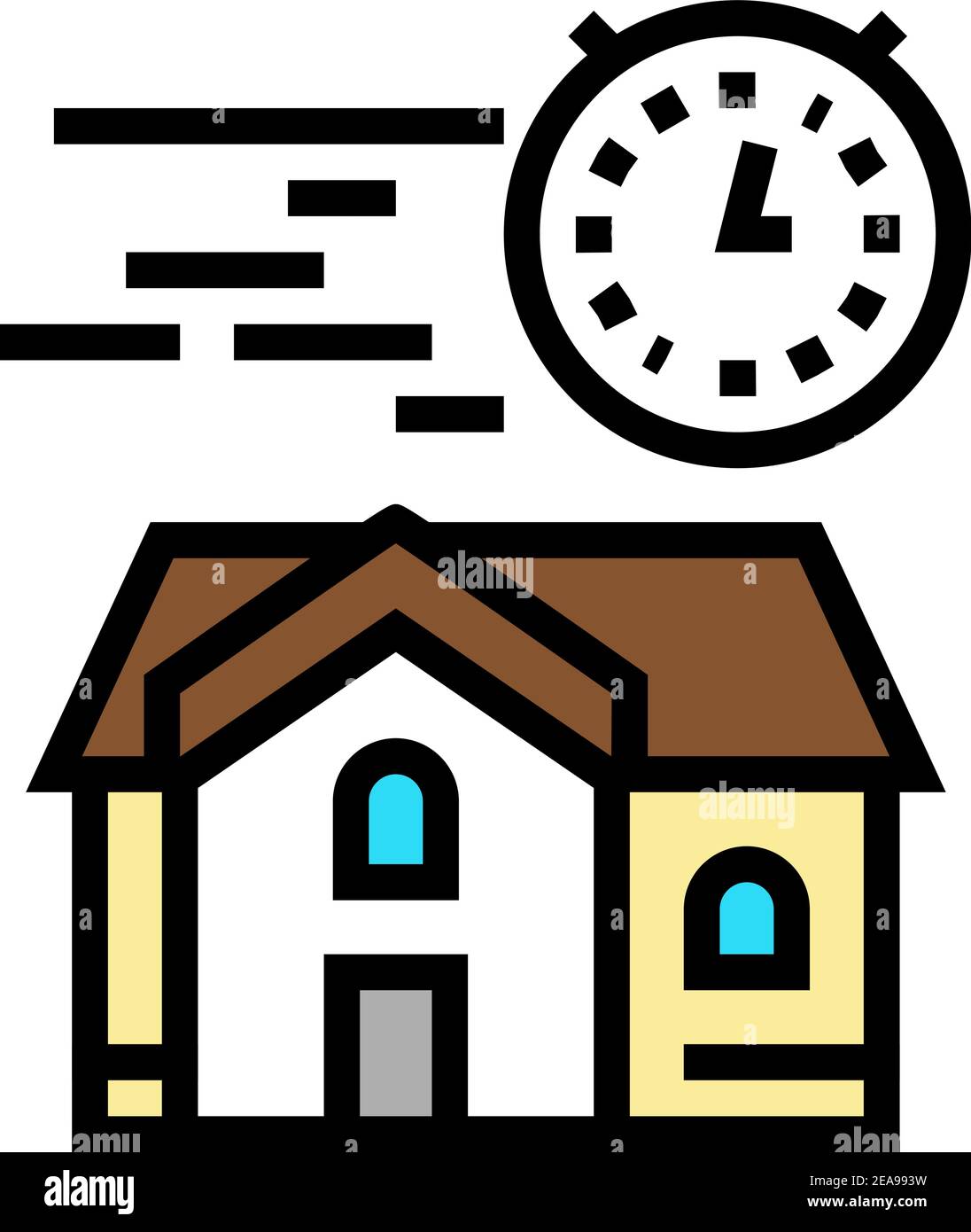 fast building house color icon vector illustration Stock Vector Image ...