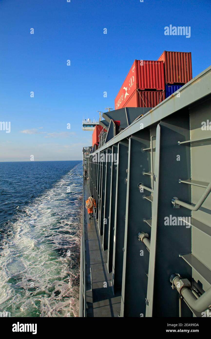 Container ship on the Baltic Sea, Germany Stock Photo - Alamy