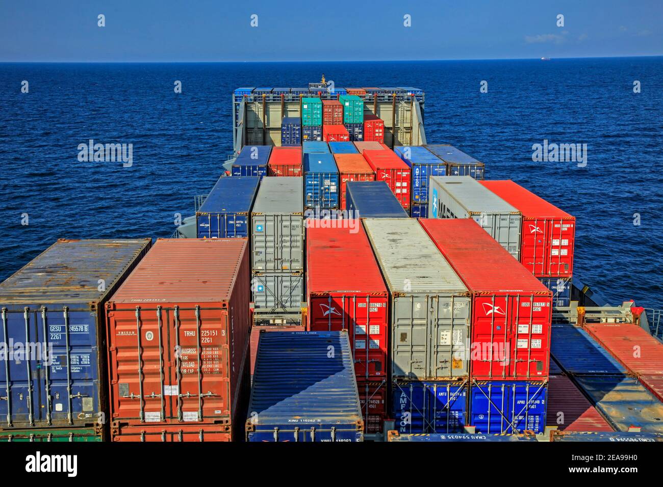 Container ship on the Baltic Sea, Germany Stock Photo - Alamy