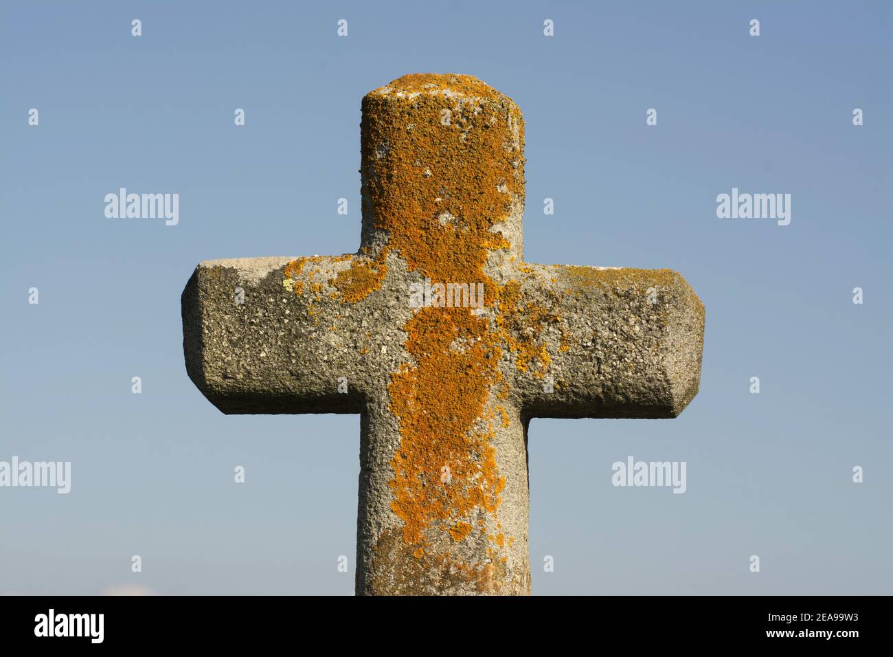 Stone cross in Margeride, Haute Loire, France Stock Photo - Alamy