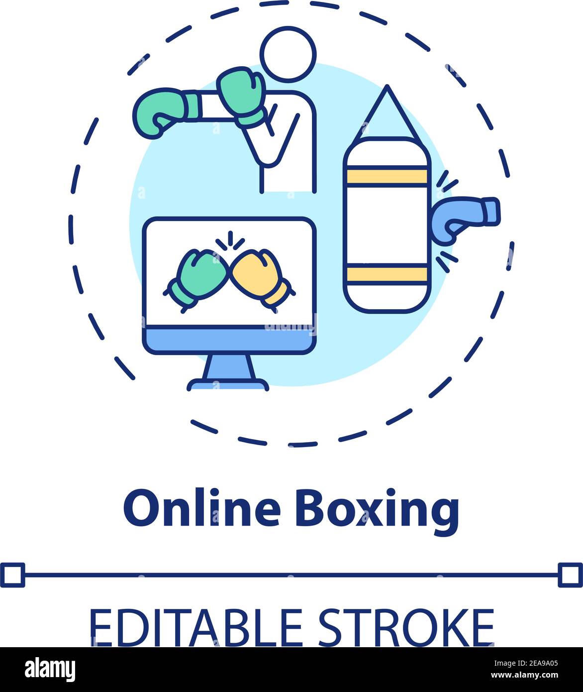 Boxing exercise class Stock Vector Images - Alamy