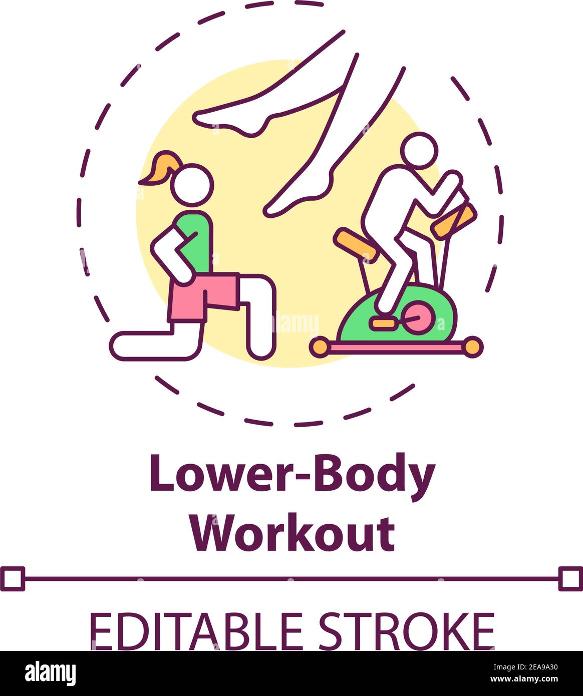 Lower-body workout concept icon Stock Vector Image & Art - Alamy