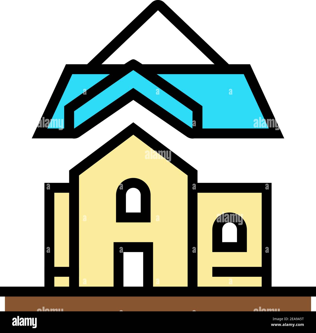 roof installation color icon vector illustration Stock Vector Image ...