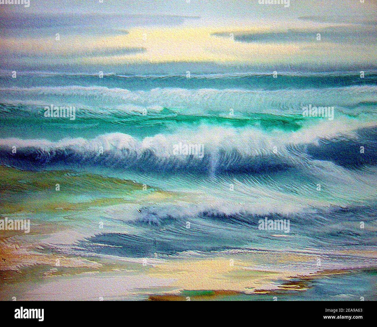 Abstract sea paintings hi-res stock photography and images - Alamy