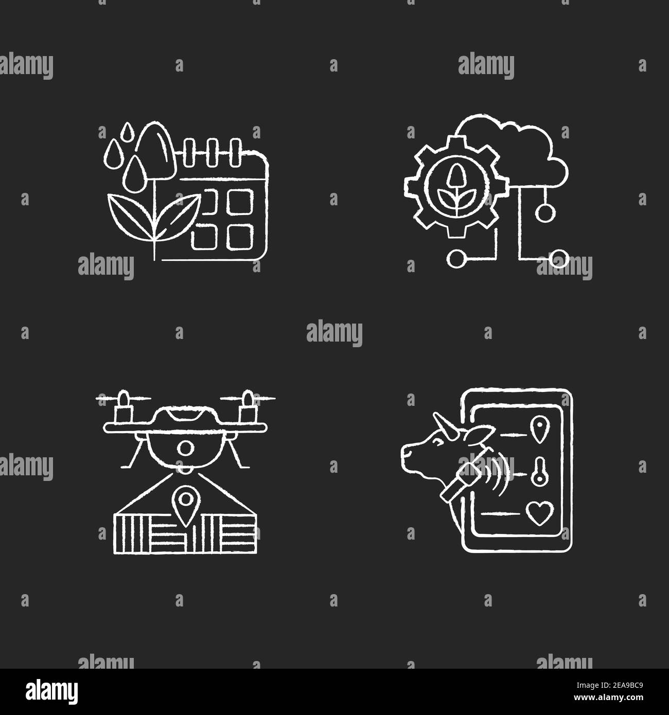 Smart farming icons on Stock Vector Images - Alamy