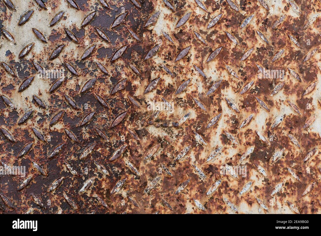 Rusting surface of old steel sheets for a long time white corroded ...
