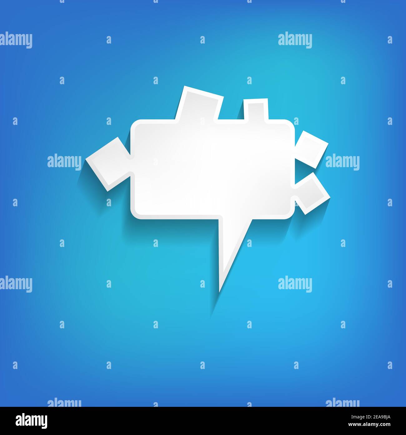 Vector comic speech bubble on color background. Isolated colorful ...