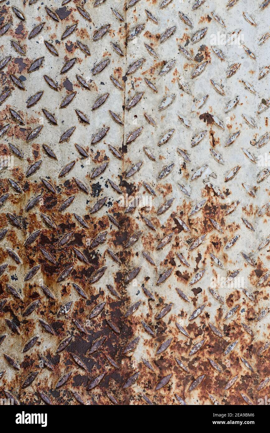 Rusting surface of old steel sheets for a long time white corroded ...