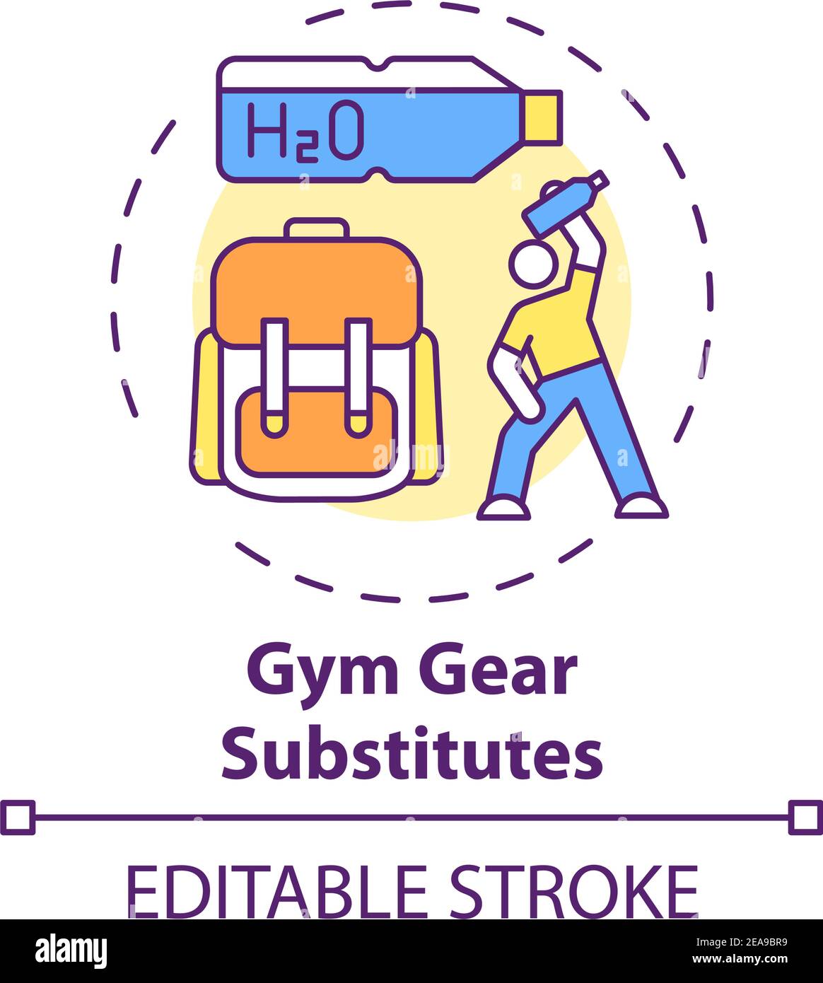 Gym gear substitutes concept icon Stock Vector Image & Art - Alamy