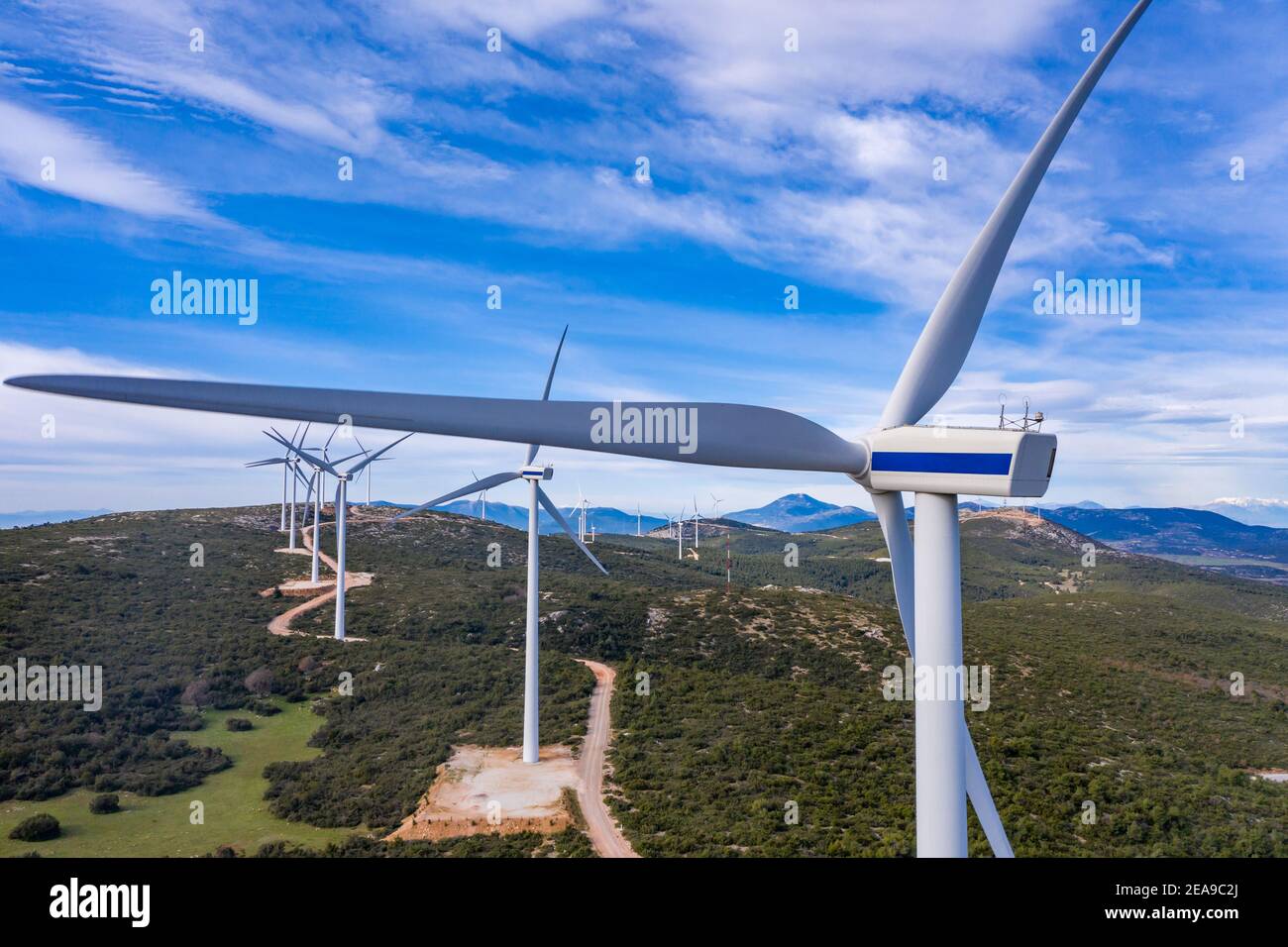 Drone hill wind farm hi-res stock photography and images - Alamy